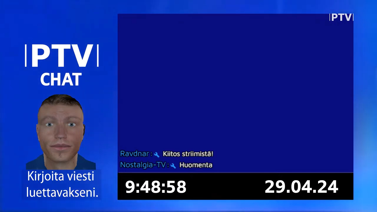 Interaktiivinen YouTube-striimi – Nostalgia-TV