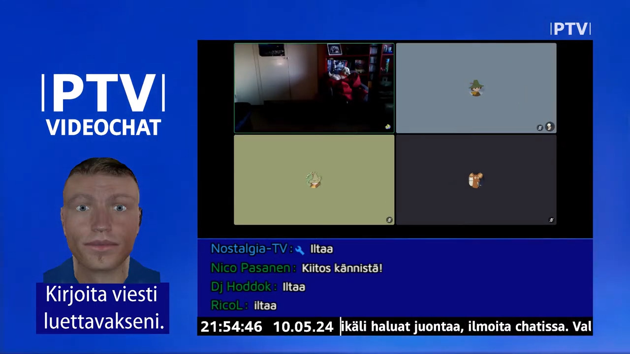 Interaktiivinen YouTube-striimi – Nostalgia-TV